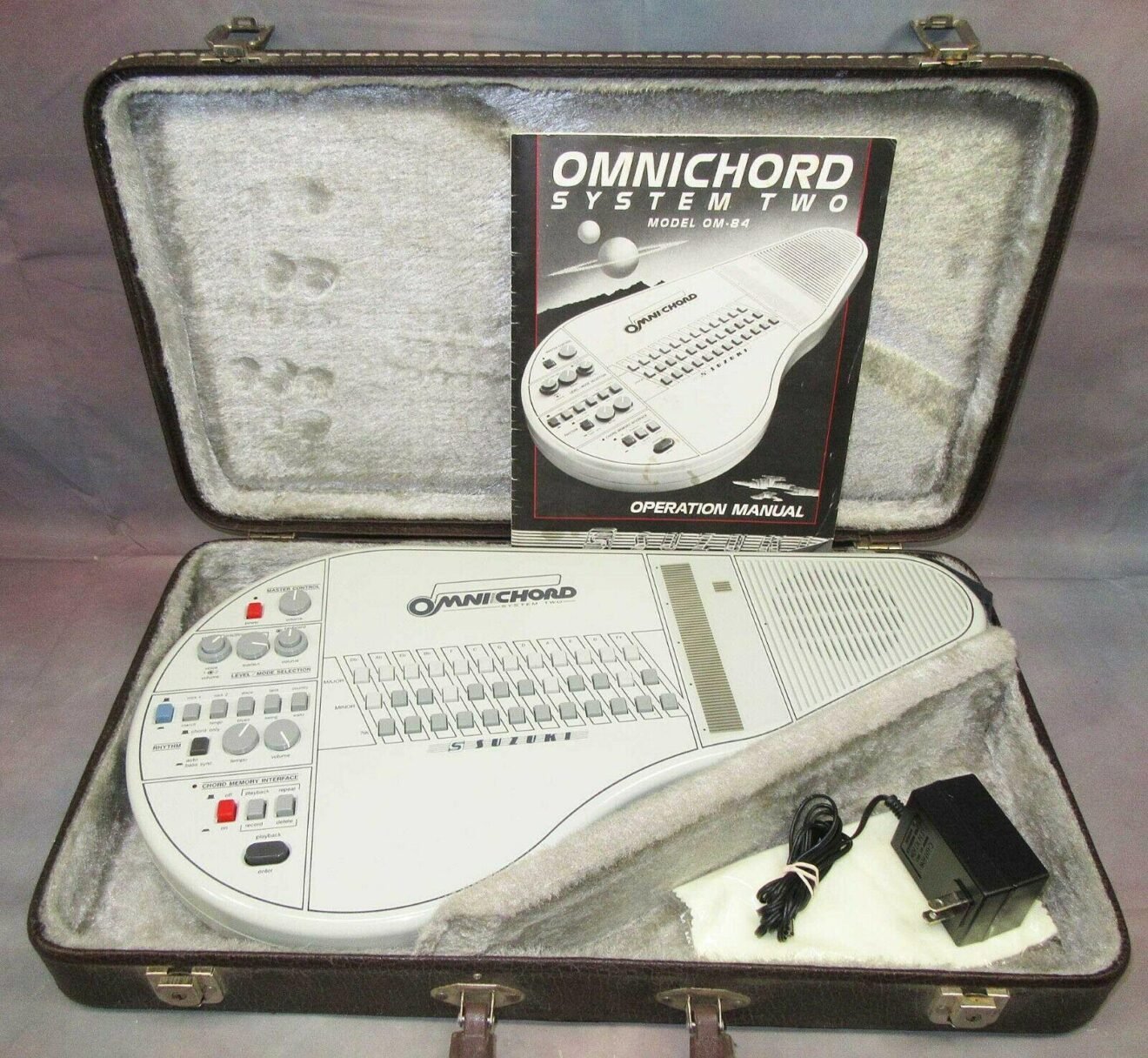 Suzuki Omnichord OM-84 System Two w/ Hard Case Power Supply Manual ...